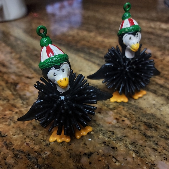 Holiday | Vintage Rare 198s Penguins Rubber Puffer Ornaments Set Of 2 ...